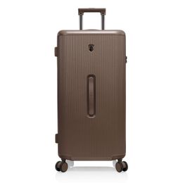 Hartschalen-Trolley Heys "Earth Tone Trunk L", Gr. B/H/T: 38cm x 77,5cm x 37,8cm 106 l, braun (umber), Polycarbonat, unifarben, Koffer, Trunk-Koffer Hartschalen-Koffer TSA-Schloss Volumenerweiterung