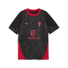 Trainingsshirt Puma "AC Milan Trainingstrikot Jugendliche", M&auml;dchen, Gr. 164, rot (schwarz for all time rot), Obermaterial: 100% Polyester; Einsatz: 100% Polyester, bedruckt, regular fit, Rundhals, Shirts