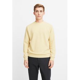 Sweatshirt INDICODE "INFence", Herren, Gr. M, gelb (pale banana), Sweatware, Obermaterial: 60% Baumwolle, 40% Polyester, unifarben, regular fit normal, Rundhals, Rippb&uuml;ndchen, Sweatshirts Sweatshirt