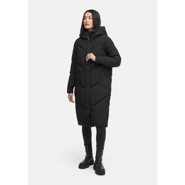 Winterjacke Marikoo "Teonaa", Damen, Gr. 5XL, schwarz, Obermaterial: 100% Polyester; Futter: 100% Polyester; Wattierung: 100% Polyester; Ärmelfutter: 100% Polyester, Jacken, Figurbetonte Passform mit moderner Steppung