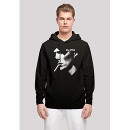 Kapuzenpullover F4NT4STIC "David Bowie Smoke Kreuz", Herren, Gr. L, schwarz, Obermaterial: 50% Baumwolle, 50% Polyester, relaxed fit, Pullover, Print