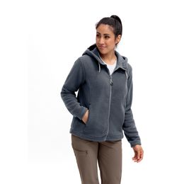 Fleecejacke Maier Sports "DA-FLEECEJACKE RACKA W", Damen, Gr. 36, graphite, Obermaterial: 100% Polyester, Jacken