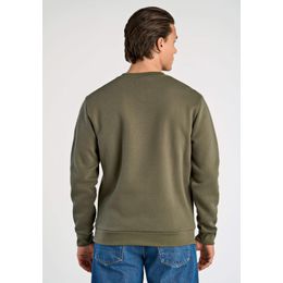 Sweatshirt LINDBERGH "LINDBERGH Sweatshirt", Herren, Gr. L, army, Obermaterial: 60% Baumwolle, 40% Polyester, lässig geschnitten, Sweatshirts