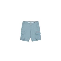 Shorts Alpha Industries "Crew Short", Herren, Gr. 32, Normalgrößen, bunt (graublau), Obermaterial: 98% Baumwolle, 2% Elastan; Futter: 100% Baumwolle, Hosen