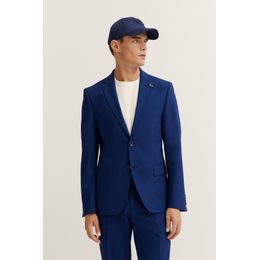 Anzugsakko Bugatti "Mix & Match", Herren, Gr. 54, blau (360, blau), 75% Wolle, 22% Polyester, 3% Elasthan, unifarben, normal, Manschette, Sakkos, Modern Fit
