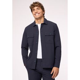 Langarmhemd Roy Robson "Overshirt", Herren, Gr. L, Normalgrößen, blau, 82% Polyamid, 18% Elasthan, unifarben, normal, Hemden