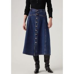 Levi's Jeansrock LEVI'S "YOKED WESTERN SKI", Damen, Gr. 28, slightly circular, Denim/Jeans, Obermaterial: 100% Baumwolle, normal kniebedeckend, Röcke