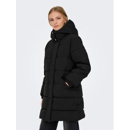 Jacqueline de Yong Steppmantel JDY "JDYAJA FLOTTE PADDED JACKET OTW YFM NOOS", Damen, Gr. S, schwarz, Steppware, Obermaterial: 100% Polyester, unifarben, ca. Mitte Oberschenkel, Mäntel