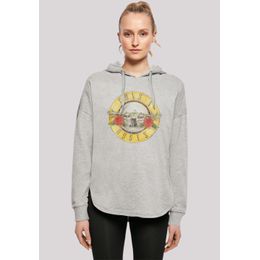 Kapuzenpullover F4NT4STIC "Guns 'n' Roses Band", Damen, Gr. XS, grau, Obermaterial: 100% Baumwolle, oversize, Pullover Kapuzenpullover, Print
