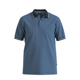 Poloshirt OLYMP "Casual", Herren, Gr. L, rauchblau, Piqué, Obermaterial: 100% Baumwolle, Shirts, farbliche Kontrast-Details