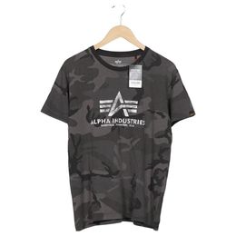 Alpha Industries T-Shirt Herren Größe L Second Hand grau