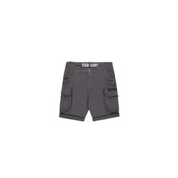 Shorts Alpha Industries "Crew Short", Herren, Gr. 28, Normalgrößen, grau (vintage grau), Obermaterial: 98% Baumwolle, 2% Elastan; Futter: 100% Baumwolle, Hosen