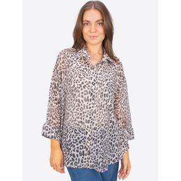 Seasons of April Bluse 'Eileen' Damen Größe XS/XL hellbeige / schwarz