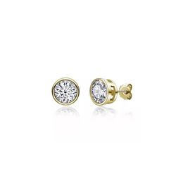 Rougemont Jewellery Earrings 'Funkelnde Ohrstecker 7mm Zirkonia' female Gold size One Size