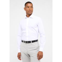 Langarmhemd Eterna "SLIM FIT", Herren, Gr. 40, Normalgr&ouml;&szlig;en, wei&szlig;, Twill, 46% Baumwolle, 8% Elasthan, 46% Polyester, schmal, Manschette, Hemden, NON IRON (b&uuml;gelfrei)