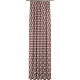 Vorhang Adam "Maroccan Shiraz Light" Gr. 1, rot (cherryrot), B:145cm H:145cm, Jacquard, Baumwolle (Bio-Baumwolle), Gardinen, aus 100% Bio-Baumwolle