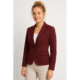 Kurzblazer Only "ONLEPO LIFE L/S FIT BLAZER TLR ZLO", Damen, Gr. 34, grün (port royale), Web, Obermaterial: 95% Polyester, 5% Elasthan, unifarben, regular fit normal, V-Ausschnitt, Blazer