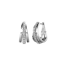 Rougemont Jewellery Earrings 'Creolen Ohrringe Esmeralda' female Silver size One Size