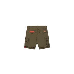 Shorts Alpha Industries "Crew Short Patch", Herren, Gr. 30, Normalgrößen, grün (schwarz olive), Obermaterial: 98% Baumwolle, 2% Elastan; Futter: 100% Baumwolle, Hosen