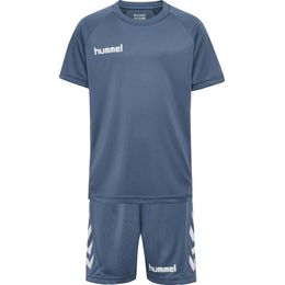 Hummel Trainingsanzug Jungen Größe 104 dunkelblau / weiß