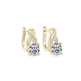 ROUGEMONT Jewellery Ohrringe 'Exquisite Moissanit Creolen Ohrringe 925 sterling Silver mit Echtheitszertifikat' Damen Gr&ouml;&szlig;e One Size gold