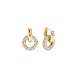 ROUGEMONT Jewellery Ohrringe 'Moderne Creolen Ohrringe mit funkelndem Zirkonia Besatz' Damen Gr&ouml;&szlig;e One Size gold