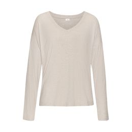 s.Oliver Damen Pyjamaoberteil, beige-meliert, Gr&ouml;&szlig;e 32/34