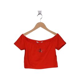 Calvin Klein Jeans T-Shirt Damen Gr&ouml;&szlig;e XS Second Hand rot