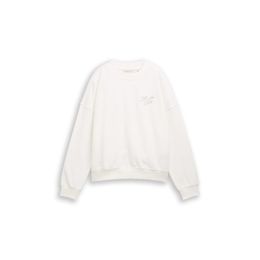 Tom Tailor Denim Sweatshirt Damen Gr&ouml;&szlig;e XXL silber / offwhite