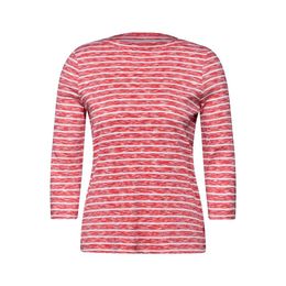 Cecil Shirt Damen Gr&ouml;&szlig;e XS rotmeliert / wei&szlig;