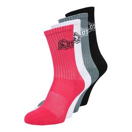 Mister Tee Socken 'Love Hate' Damen Gr&ouml;&szlig;e 39/42 graphit / fuchsia / schwarz / wei&szlig;