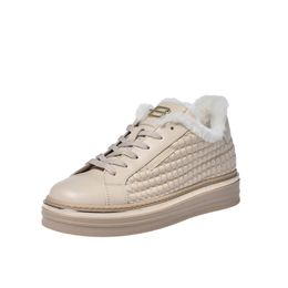 Baldinini Sneaker Damen Gr&ouml;&szlig;e 41.5 beige / gold / wei&szlig;