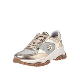 Baldinini Sneaker low Damen Größe 42 gold / silbergrau / weiß