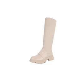 Ital-Design Stiefel Damen Größe 37 beige Winterschuhe