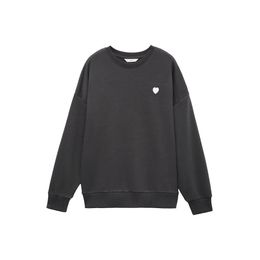 MANGO TEEN Sweatshirt 'Ballet' Damen Gr&ouml;&szlig;e XXXS anthrazit / wei&szlig;