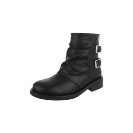 Ital-Design Stiefeletten 'Flache' Damen Größe 41 schwarz Winterschuhe