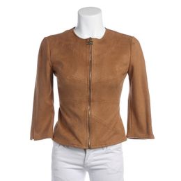Elisabetta Franchi Lederjacke / Ledermantel Damen Größe M Second Hand braun