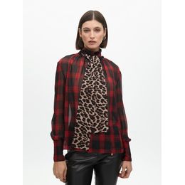 Lola Casademunt Bluse Damen Größe M hellbeige / umbra / dunkelrot / schwarz