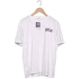 Replay T-Shirt Damen Gr&ouml;&szlig;e XL Second Hand wei&szlig;