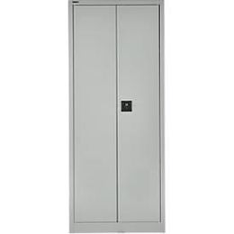 Schäfer Shop Schäfer Shop Pure Stahlschrank, aus Stahl, 4 Böden, 5 OH, abschließbar, B 800 x T 400 x H 1935 mm, lichtgrau RAL 7035