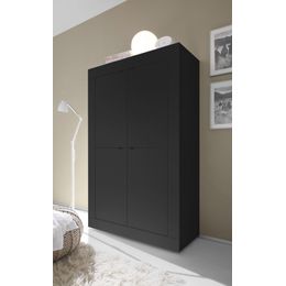Highboard Inosign "Basic Höhe 162 cm, Breite 102 cm, Kommode 4 Türen, Hochkommode", schwarz (schwarz matt), B:102cm H:162cm T:43cm, Sideboards, Metallgriff, moderne Rahmenoptik, viel Stauraum, Farbauswahl