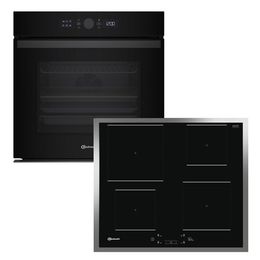 Bauknecht Backofen-Set "BAKO 920 Airfry", Energieeffizienz: A+ (A+++-D), schwarz, Herdsets, AirFry-Funktion – die gesündere Alternative zur Fritteuse