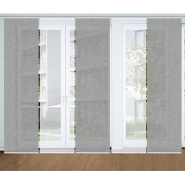 Schiebegardine HOME IN GREEN "ESTRA" Gr. 1, grau, B:60cm H:245cm, Polyester, Gardinen, SET DIGITALDRUCK,BAMBUSOPTIK RECYCELT
