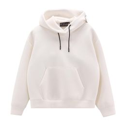 Kapuzenpullover CMP, Damen, Gr. XL, ivory, Obermaterial: 70% Polyester, 25% Viskose, 5% Elasthan, Pullover