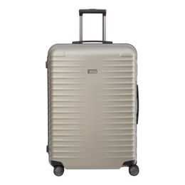 TITAN® Hartschalen-Trolley TITAN "LITRON Frame, verschiedene Größen und Farben, Safeplus-Verschluss", Gr. B/H/T: 40 x 55 x 23 45, beige (champagner), Polycarbonat, metallic, unifarben, Koffer, Hartschalen-Koffer Made in Germany mit 10 Jahren Herstellergarantie