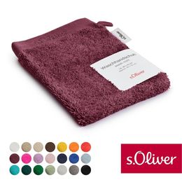 Waschhandschuh s.Oliver "s.Oliver, Premium Qualität, 600 gr/m², auch als Sets erhältlich", burgundy, B:16cm L:21cm, Walkfrottier, Obermaterial: 100% Baumwolle, Handtücher, große Farbauswahl, auch als Duschtuch, Handtuch, Gästetuch