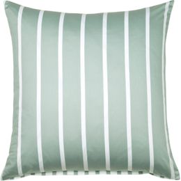 Kissenbezug Janine "modernclassic 39028-28", grün (salbeigrün), B:80cm L:80cm, Mako-Satin, Obermaterial: 100% Baumwolle, Kissenbezüge, mit Reißverschluss