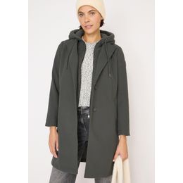 Wintermantel Cecil, Damen, Gr. M (40), pastel olive, Web, Obermaterial: 100% Polyester. Futter: 100% Polyester, unifarben, lässig geschnitten kniefrei, Rundhals, Mäntel, Reversmantel mit zwei Knöpfen und Kapuze, Fake Wolle