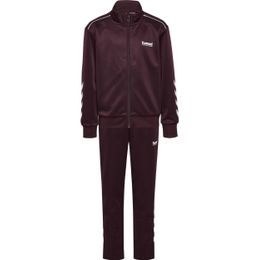 Trainingsanzug Hummel, Kinder, Gr. 128, braun (fudge), Obermaterial: 100% Polyester, Sportanzüge