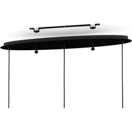 Eglo Hängeleuchte "AGUILARES", schwarz, H: 104,5cm, 1 Stk., Leuchten, Hängeleuchte in schwarz aus Stahl - exkl. E27 - 40W